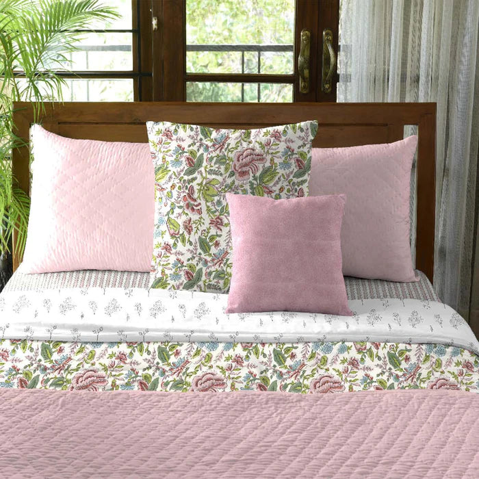 Floral Dusty Rose Bedcover – Inka