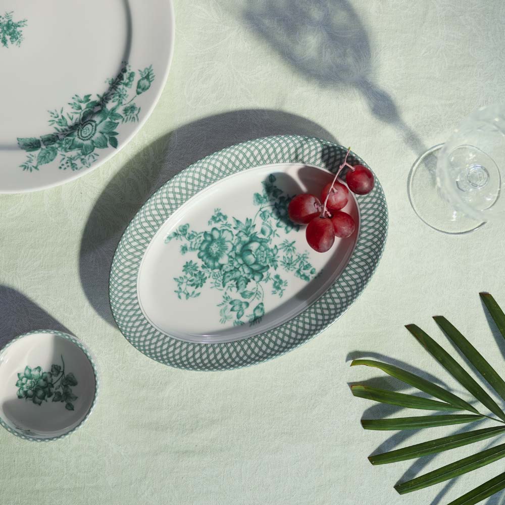 Renata emerald green 24cm platter – Inka