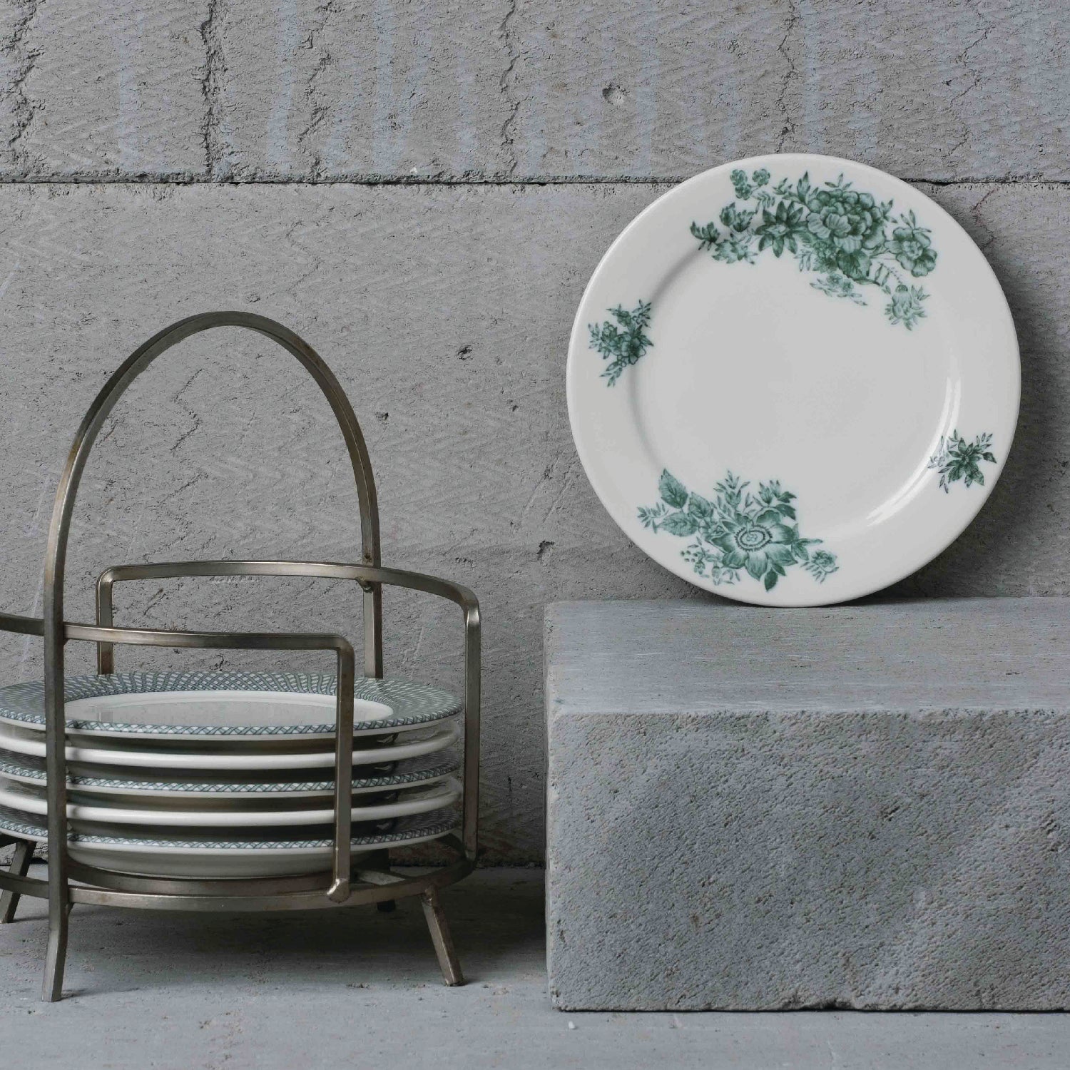 Renata emerald green snack plate set (Set of 6) – Inka